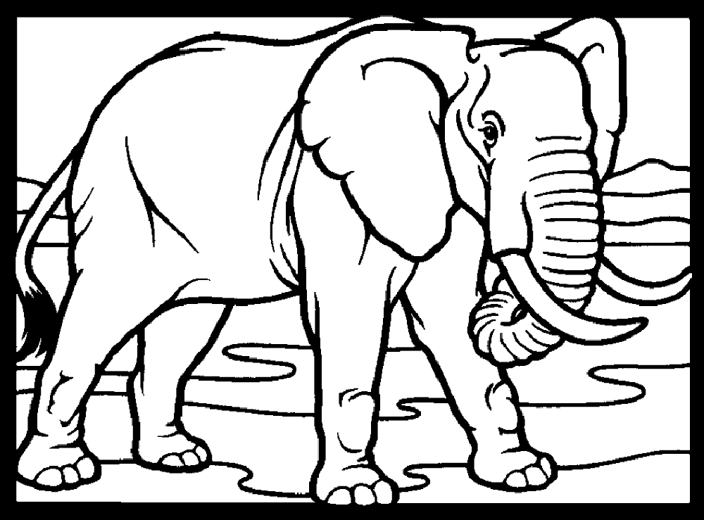 Download Mewarnai Gambar Gajah | Alamendah's Blog